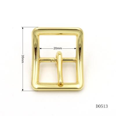 China Zinc Alloy Metal Pin Buckle 20mm Heavy Duty Buckle Gold Curved for sale