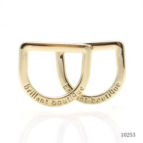 Quality Custom D Ring Buckles 20mm D Ring Strap Adjuster Light Gold For Pet Hardware Bag Accessories for sale