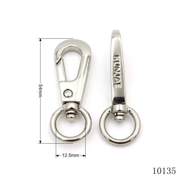 Quality OEM ODM Metal Swivel Hooks Durable Keychain Snap Clip Bag Accessories for sale