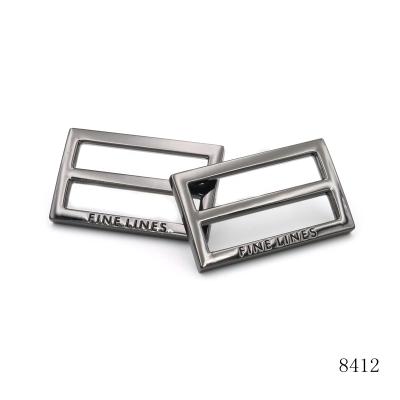 China 38mm Metal Strap Adjusters Gunmetal Black Metal Slider Buckles for sale