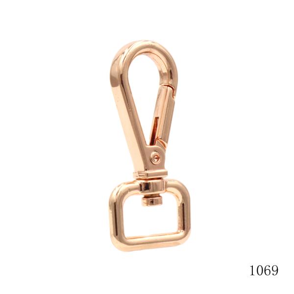 Quality Rose Gold Plating Bag Snap Clasp 15.5mm Snap Hook For Bag Hardware for sale