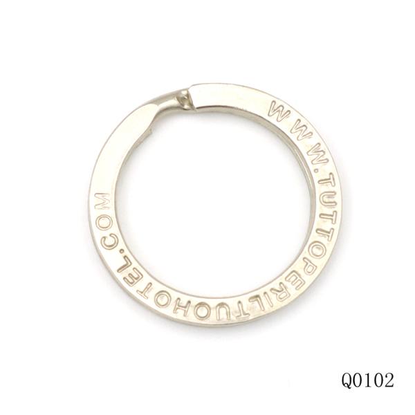 Quality Stamping Logo Split Key Ring 25*19.5mm Metal Split Ring For Car for sale