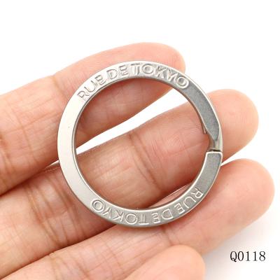 China OEM ODM Split Key Ring 1 Inch Steel Key Rings With Design Text for sale