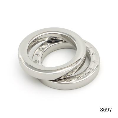 China Custom Handbag O Rings Shiny Zinc Alloy Ring 35mm Bag Accessories for sale