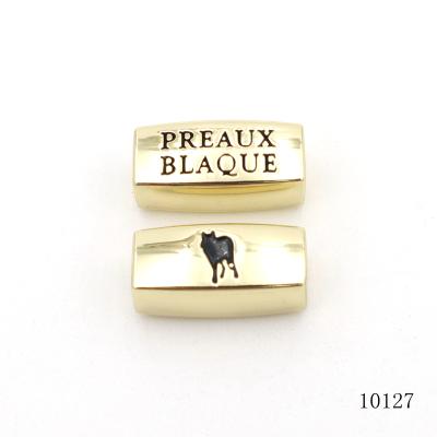 China Gold Plated Metal Alloy Beads Shiny Enamel Spacer Beads Rectangular for sale