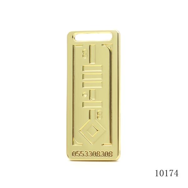 Quality Engraved Metal Logo Tag Rectangle Key Chain Bag Charm Hypoallergenic for sale