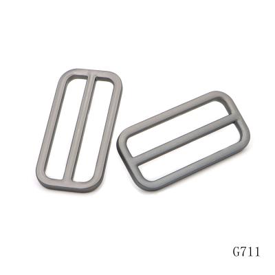 China Heavy Duty Metal Square Buckle Rectangle Metal Triglide Buckle 50mm for sale