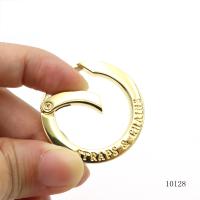 China Gold Plated Spring O Ring 26.5mm Custom Push Gate Clasp for Keychain Bag Hardware for sale