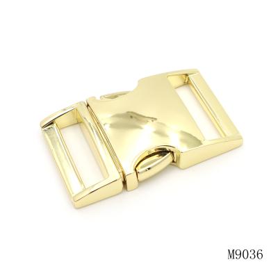 China Gold Plated Metal Bag Lock 1 Inch Heavy Duty Quick Release Metal Buckle for sale