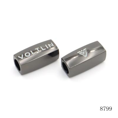 China 20mm Metal Tube Beads Corrosion Resistant Enamel Tube Beads Gunmetal for sale