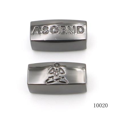 China 15mm Height 3mm Hole Metal Alloy Beads Gunmetal Square Metal Beads for sale