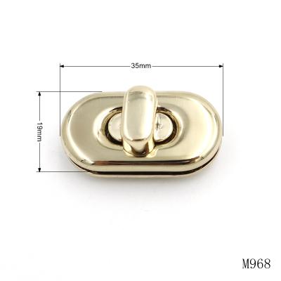 China Gold Briefcase Lock Corrosion Resistant Bag Twist Lock Anti Fade for sale