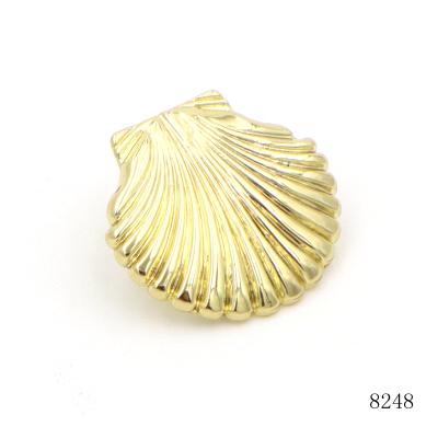 China Gold Shell Custom Metal Logo Plate Brand Logo Rivet For Pet Collars or Leather Bags for sale