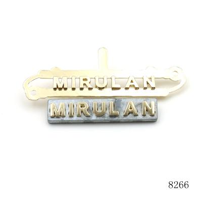 China Quality Bag Hardware Metal Letter Logo Plate Custom Metal Separate Letter Logo for Lady Handbag for sale