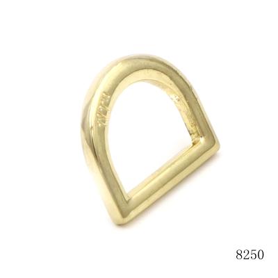 China Zinc Alloy Custom Logo Engraved Gold Metal D Ring Buckle for Handbags Decorative for sale