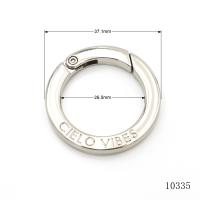 China Custom Metal Spring O Ring 20mm to 50mm Push Gate Ring Bag Accessories OEM for sale