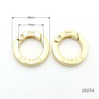 China 26mm Gold Spring Ring O Ring Carabiner Open Gate Ring Zinc Alloy Custom Logo for sale