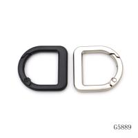 China Matte Silver D Shaped Spring Ring Clasp 30mm for Handbag Making DIY Craft Hardware for sale
