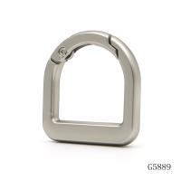 China Matte Silver D Shaped Spring Ring Clasp 30mm for Handbag Making DIY Craft Hardware for sale