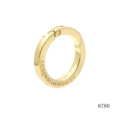 China Top Quality Standard 26.5mm Metal Spring O Ring Customized Logo Push Gate Ring for sale