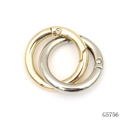 China High Quality One Inch Round Carabiner Metal Keychain Metal Spring O Rings Accessories for sale