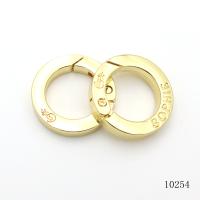 China 26mm Gold Spring Ring O Ring Carabiner Open Gate Ring Zinc Alloy Custom Logo for sale