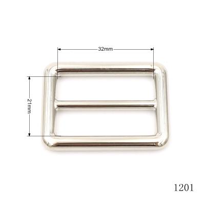 China 32mm Zinc alloy Adjustable Strap Buckle Classical Design Metal Slider for Bag for sale