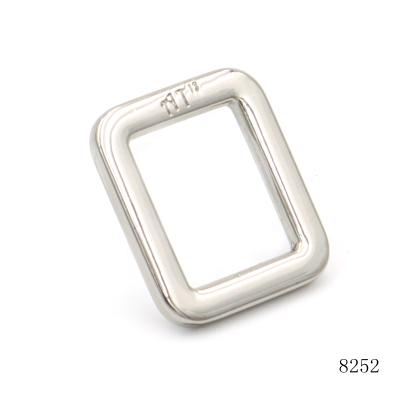China 20mm Nickel Plated Square Buckle Custom Engrave Logo Flat Metal Alloy buckle for sale