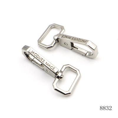 China Unique Design Bag Swivel Snap Hook Hexagonal Carabiner Custom Logo Bag Hardware Hook for sale