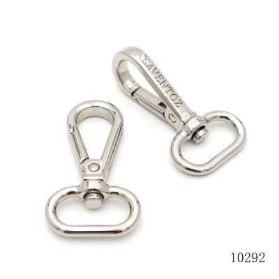 China Custom Brand Logo Nickel Swivel Clasp Metal Swivel Snap Hooks For Handbag Strap for sale