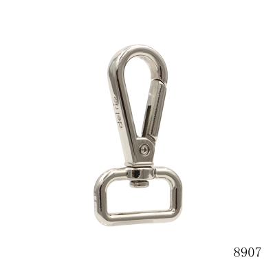 China Custom Logo Engraved Swivel Snap Hook Nickel Swivel Hook  For Handbag Hardware Accessories for sale