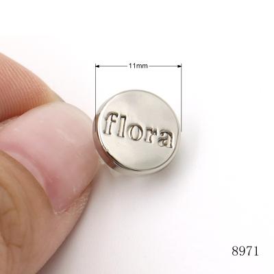 China Nickel 11mm Custom Logo Engraved Metal Rivet Double Cap Alloy Rivets For Bag Hardware Accessories And Leather Fittings for sale