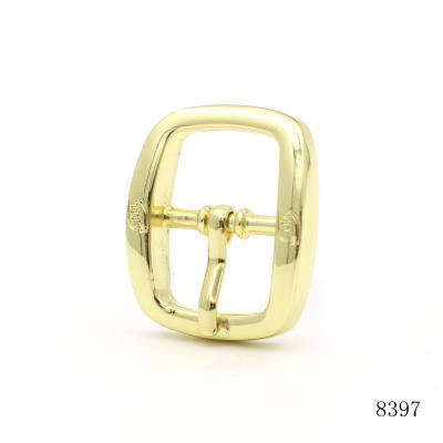China Quality Polish Gold 15mm Metal Logo Pin Buckle Zinc Alloy Anti Fade Shoe Buckle for sale