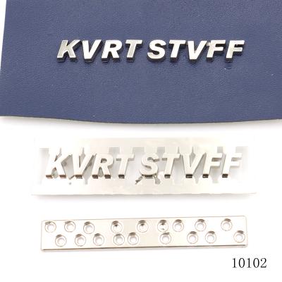 China Premium Metal Letter Logo for Bag Accessories Custom Separate Letter Logo Label for sale