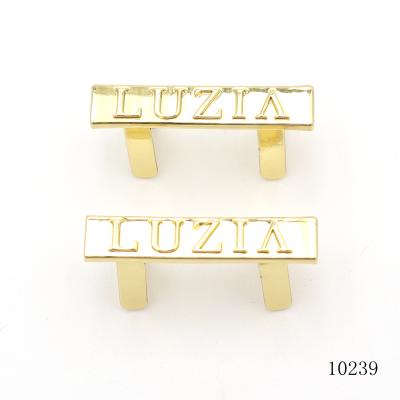 China Quality Metal Brand Name Plate Customized Metal Logo Label for Bag Accessories for sale