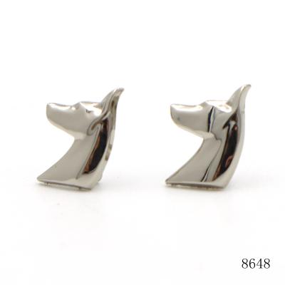 China Silver Plating Bag Cap Hat Metal Label Small Animal Head Logo Custom Metal Logo Plate for Decorations for sale