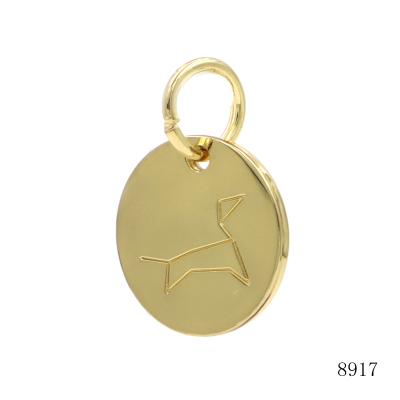 China Top Quality Metal Round Tag Custom Logo Label Charm Dog Collar ID Tag Metal Keychain Coin Tag Circle Tag for sale