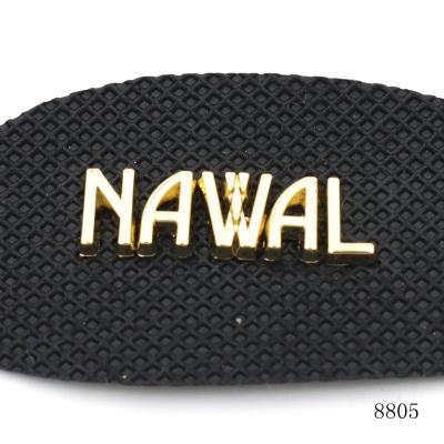 China Premium Metal Separated Letter Logo Bag Accessories Hollow Brand Name Label for sale