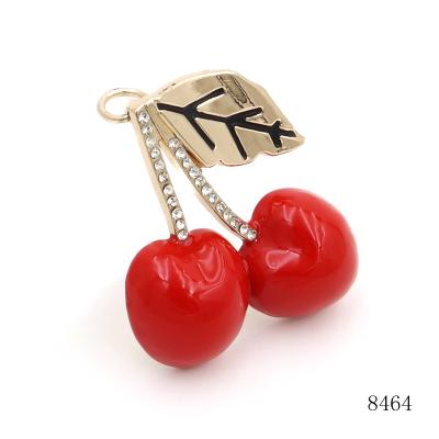 China DIY Craft Accessories Small Cherry Ornaments Metal Charms Custom Metal Logo Tags for Decorations for sale