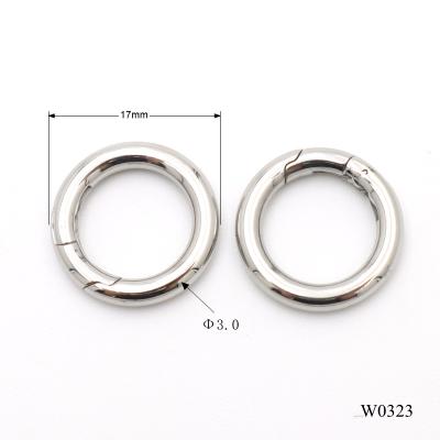 China 3*17mm Stainless Steel Circle Spring Ring 316 Steel Round Carabiner  Keychain  Accessories for sale