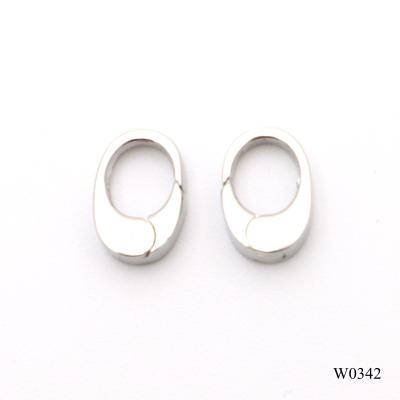 China Mini Oval Stainless Steel Snap Spring Ring Connector For Necklace Bracelet Earring Craft Hardware for sale