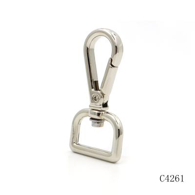 China Strong Durable Metal Snap Hook Bag Accessories Swivel Snap Hook with D Ring 19.5mm Strap Clasp Hook for sale