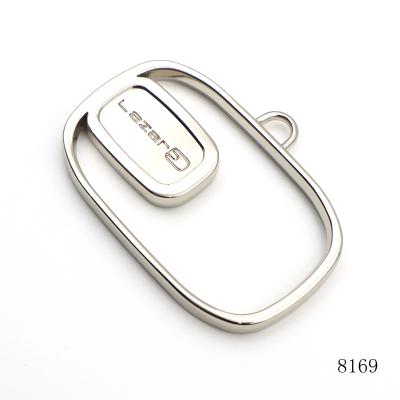 China Handbag Hardware Accessories Nickel Custom Metal Logo Label Metal Brand Logo Hanging Plate for sale