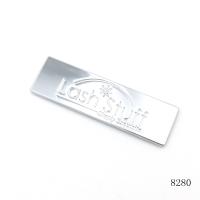 China Bag Name Plate Chrome Rectangle Customized Logo Label Plate with Screw Attach Bag Labels for sale