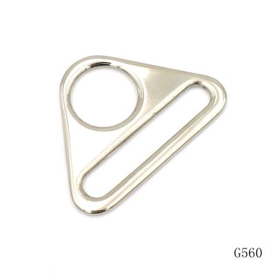 China Triangle Metal Slide Adjuster Bag Hardware Shoulder Strap Slider Buckle Custom Zinc Alloy Triangular Ring for Handbag Strap for sale