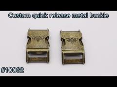 Custom logo metal quick release buckle for dog collar