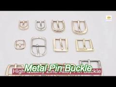 19mm gold plated zinc alloy metal pin buckle with mirror finish for bags and accessories