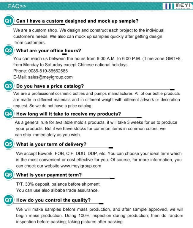 MEYI Packaging frequently asked questions
