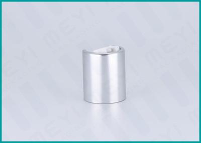 China UV Plastic Disc Top Cap 20/415 In Shiny Silver With White actuator For Gels for sale