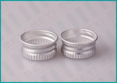 Cina cappucci e chiusure con tappo a vite cosmetici di alluminio d'argento di 20mm con la prevenzione di caduta in vendita
